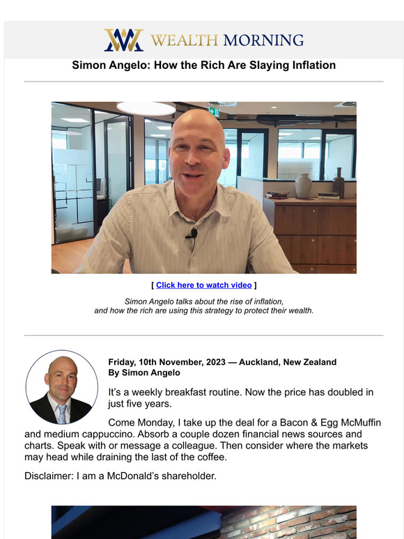 Wealth Morning: 💰 Simon Angelo: How the Rich Are Slaying Inflation | Milled