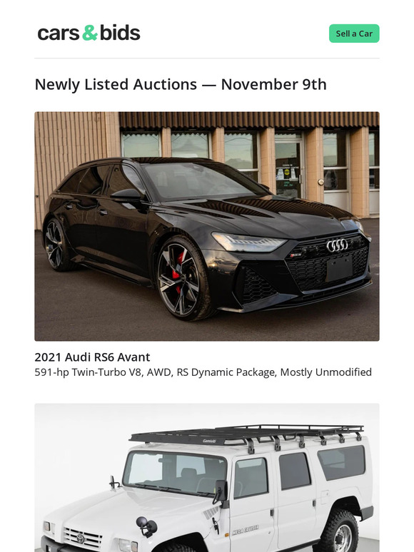 Cars & Bids: Cars & Bids Today | Milled