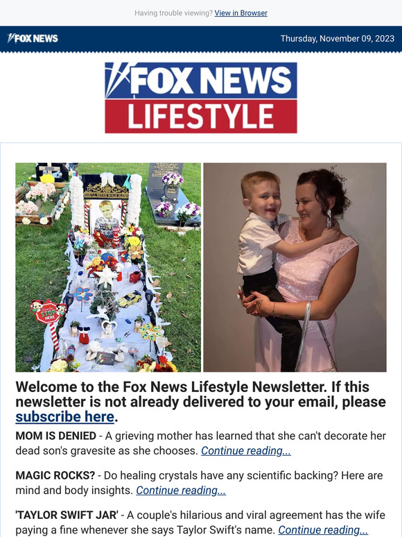Fox News: Mom told to remove decorations from son's gravesite - plus ...