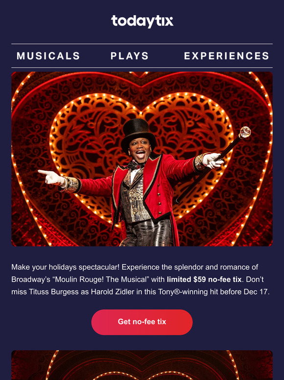 TodayTix: Give the gift of Broadway with Moulin Rouge! The Musical 🇫🇷 ...