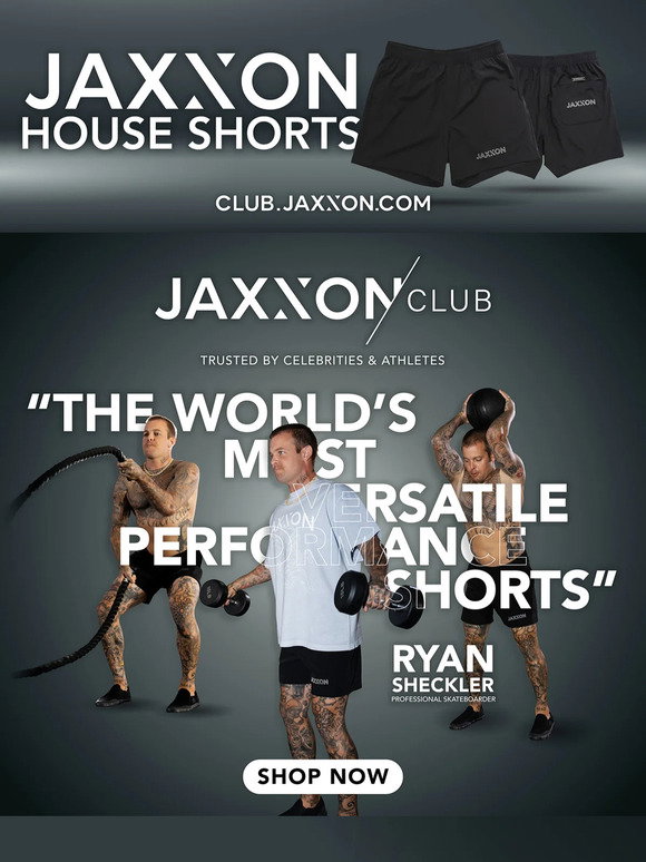 Jaxxon: "The World's Most Versatile Performance Shorts" - Ryan Sheckler ...