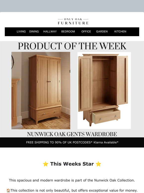 Only Oak Furniture: Product Spotlight: Nunwick Oak Wardrobe | Milled