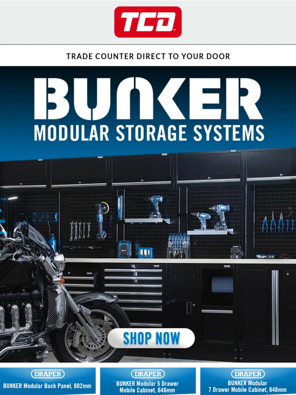 Trade Counter Direct: Bunker Modular Storage Systems - Shop Now | Milled