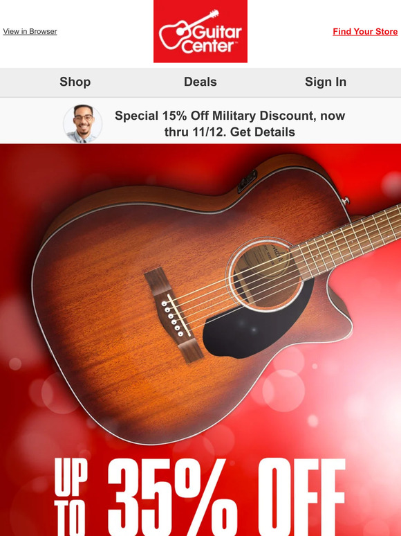 Guitar Center: The table is set with savings | Milled
