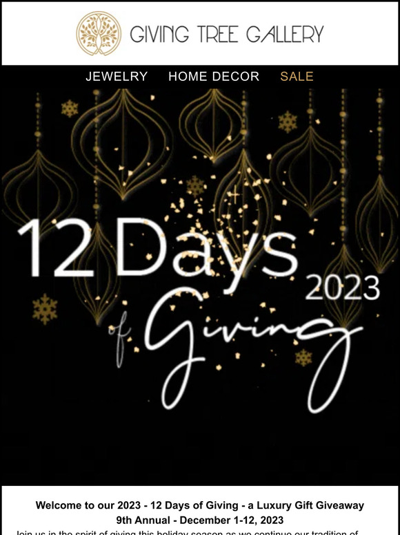 The Giving Tree Gallery: The 12 Days of Giving is here! | Milled