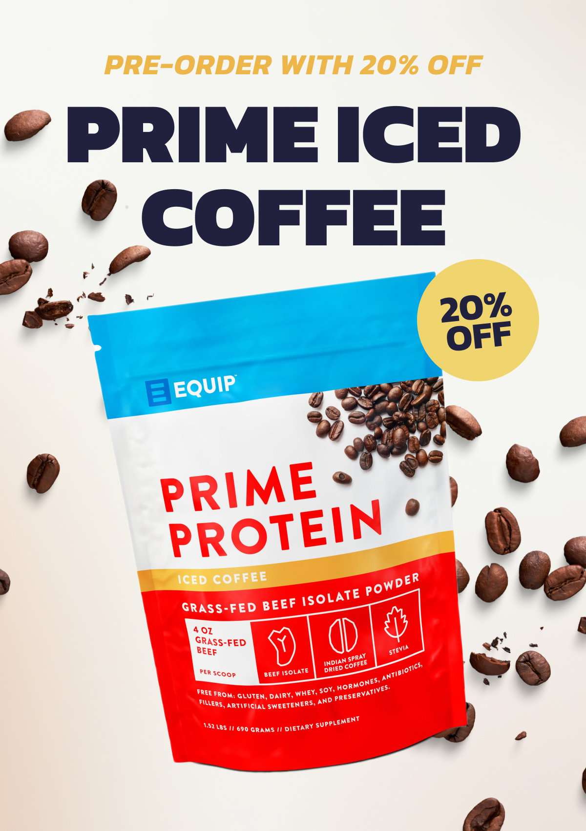 Equip Foods: Introducing: Prime Protein Iced Coffee [Save 20%] | Milled
