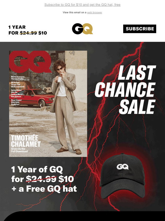 GQ: It's official: You've unlocked GQ Magazine for only $10 | Milled