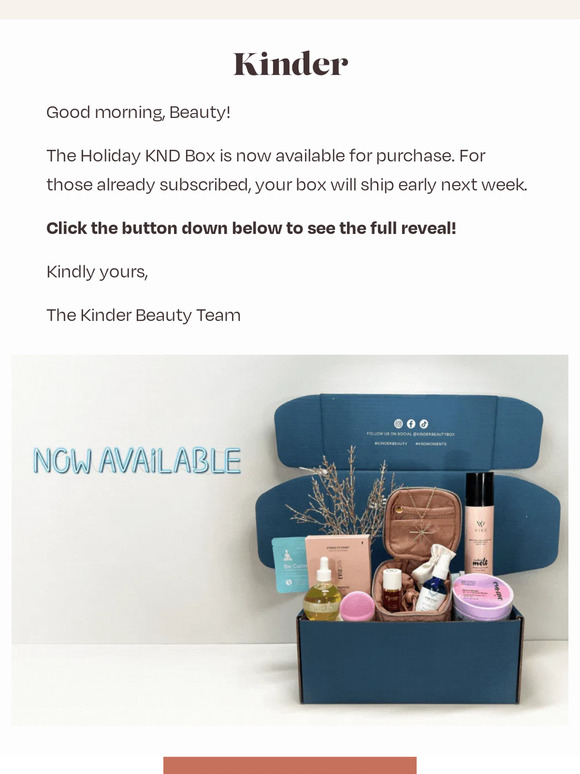Kinder Beauty: Now Available ⚡ The Holiday KND Box 🎁 | Milled