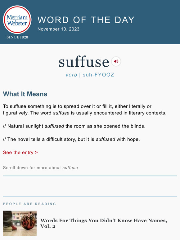 Spell It!: Suffuse - plus, Words For Things You Didn't Know Have Names ...
