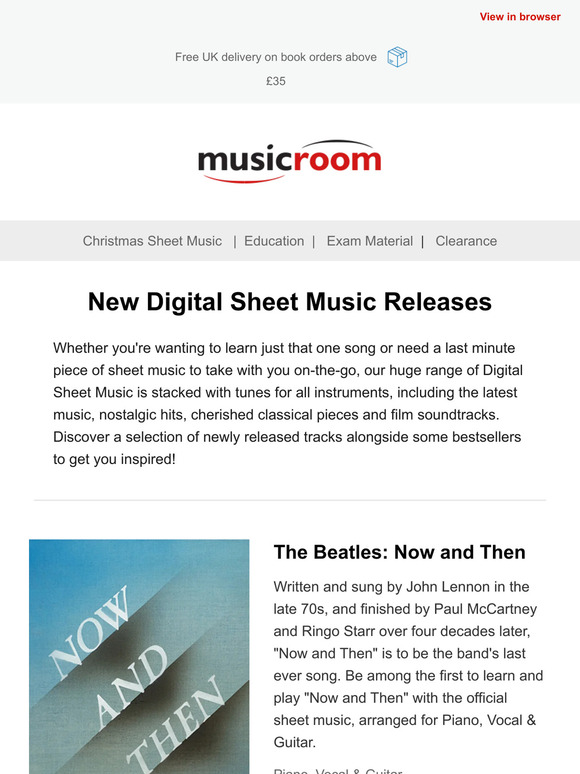 Musicroom: New Digital Sheet Music Releases 🖥️ | Milled