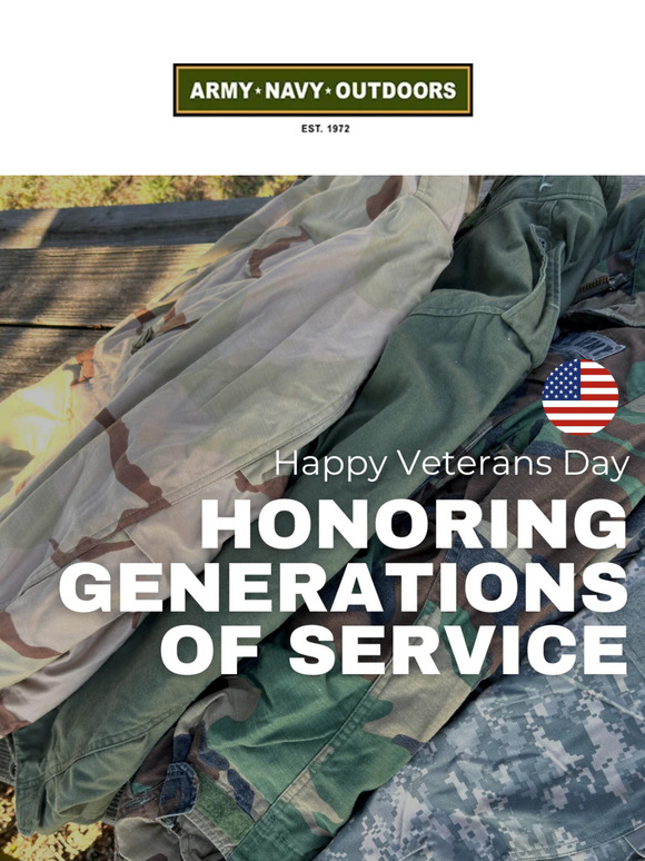 Army Navy Outdoors: Honoring Generations of Service For Veterans Day 🇺🇸 ...