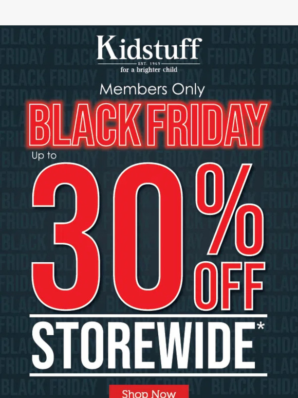 Kidstuff: Kidstuff Black Friday - EARLY ACCESS Now On! 🤭 | Milled