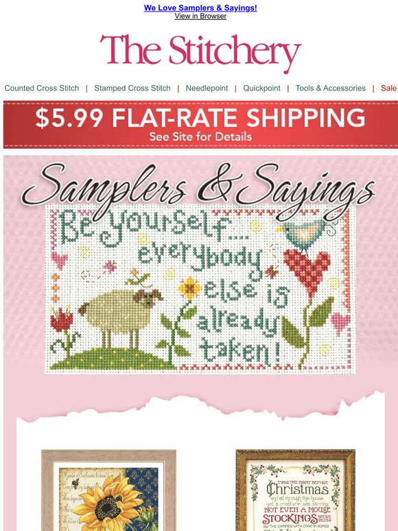 The Stitchery: Samplers & Sayings ~ The Spoken Word, Stitched. | Milled