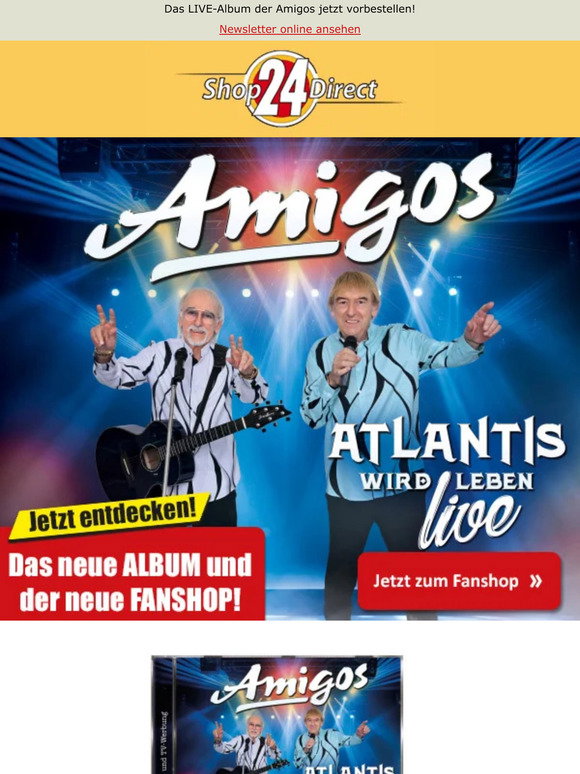 Shop24direct: Das neues AMIGOS LIVE Album jetzt sichern! | Milled