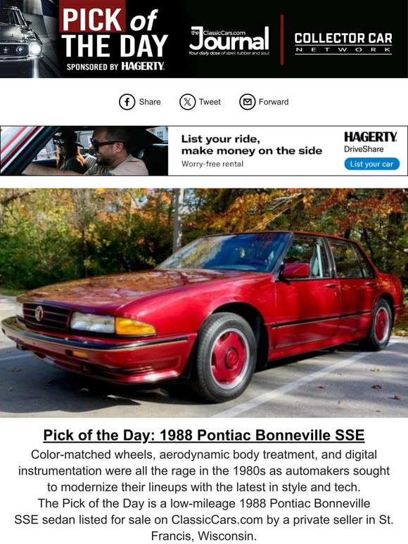 ClassicCars: Pick of the Day: 1988 Pontiac Bonneville SSE | Milled