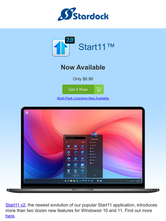 Stardock: Start11 v2 is Now Available with New Taskbar Features and 3 ...