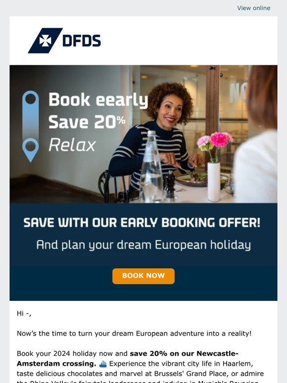 DFDS: Ready to plan your 2024 holiday? | Milled