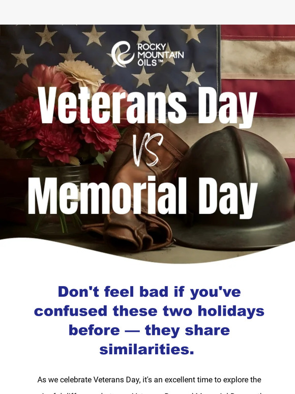 rockymountainoils: Veterans vs. Memorial Day 🇺🇸 What's the difference ...
