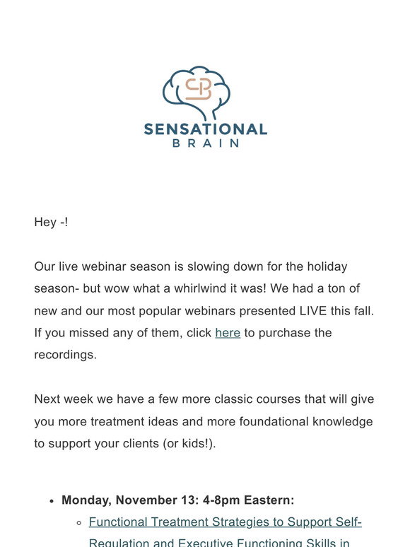 Sensational Brain: 💻 LIVE: Self-Regulation, Executive Functioning ...