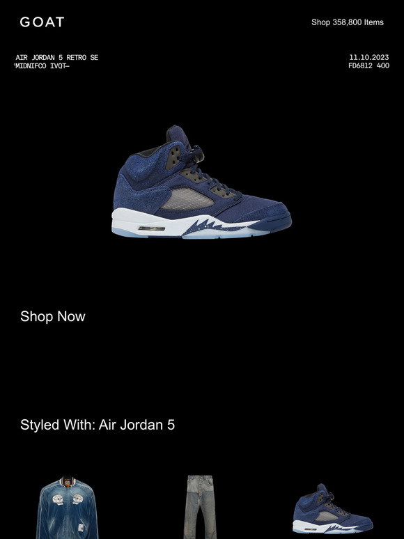 GOAT: [SEED] Just Dropped: Air Jordan 5 Retro SE 'Midnight Navy' | Milled
