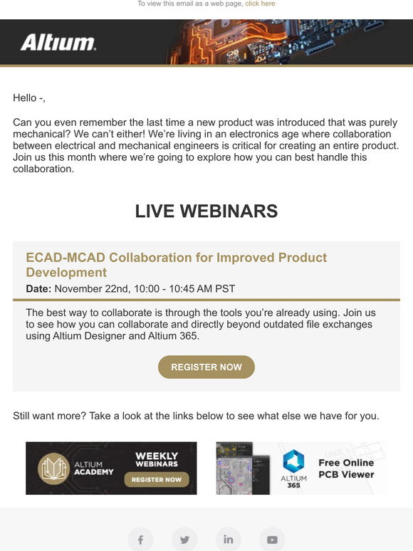 Altium: You’re invited: ECAD MCAD made simple | Milled