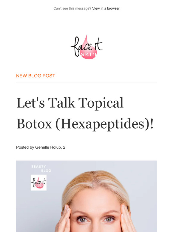 Face It Skin: Topical Botox | Milled