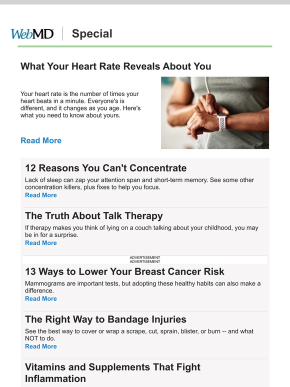 WebMD: What Your Heart Rate Reveals About You | Milled