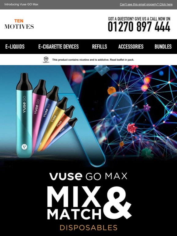 Ten Motives: Introducing Vuse GO Max Zero Nicotine Disposable Vapes ...