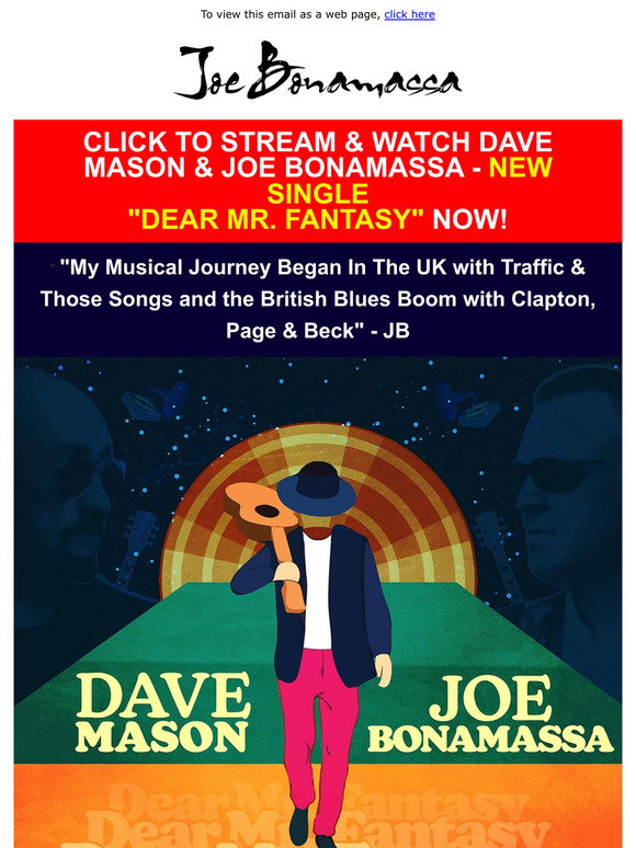 Joe Bonamassa: A Classic Hit Reimagined By Dave Mason & Joe! | Milled