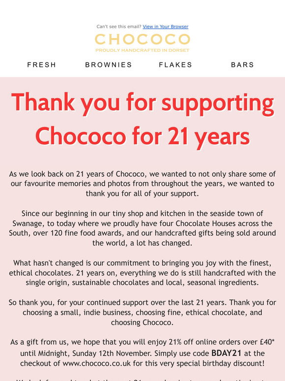 Chococo: Celebrating 21 years of Chococo | Milled