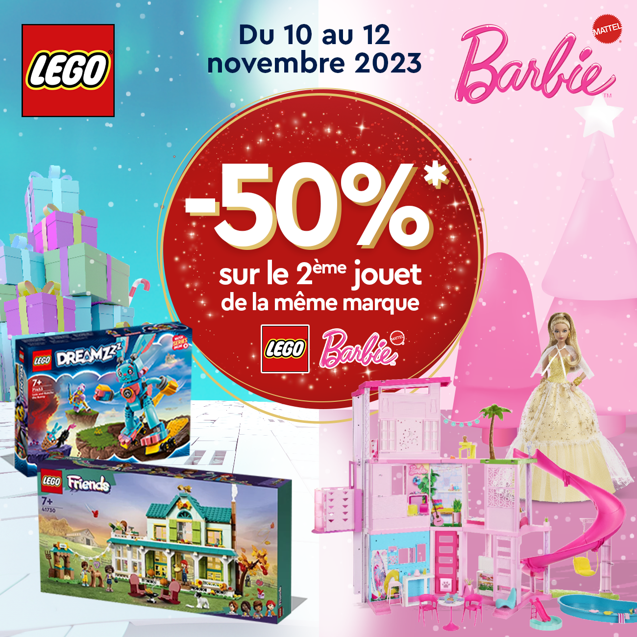 La Grande Récré: ⏱️ -50% sur le 2ème jouet LEGO ou Barbie ! | Milled