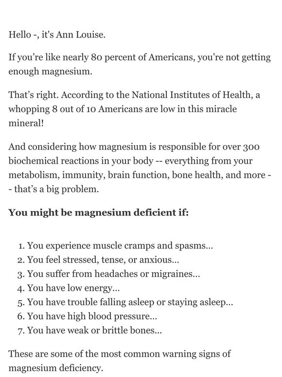 UNI KEY Health: 7 warning signs you’re magnesium deficient | Milled