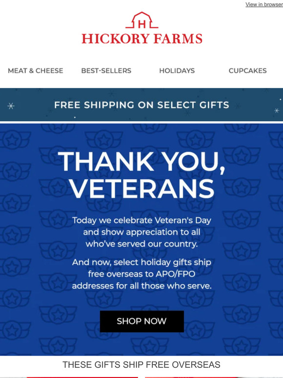 Hickory Farms: Today we celebrate Veteran’s Day | Milled