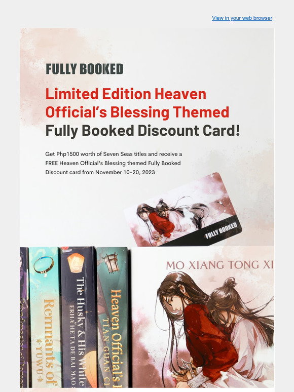 Fully Booked: Limited Edition Seven Seas-Themed Discount Card | Milled