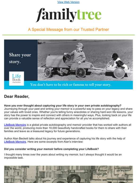 Family Tree Magazine: Capturing Your Life Story with LifeBook Memoirs ...
