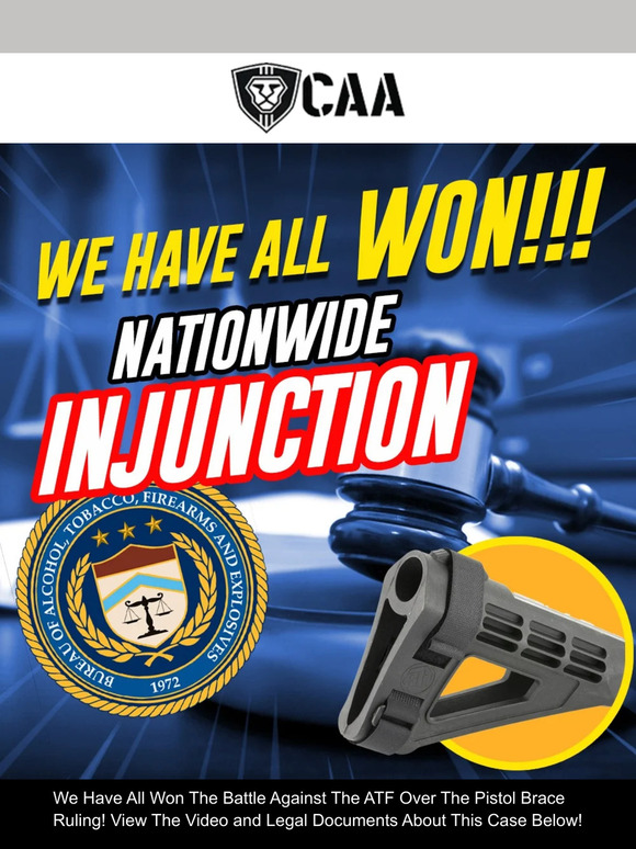 CAA: We All Won Nationwide Injunction Against The ATF! | Milled