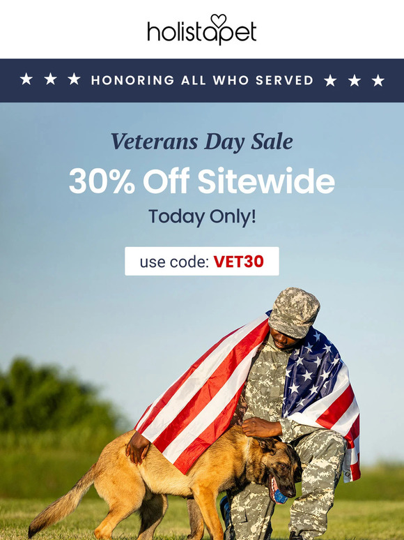 Holista Pet: 🐾 Saluting Our Heroes: Veterans Day Sale Inside! 🇺🇸 | Milled