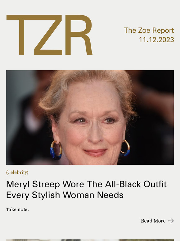 The Zoe Report: Meryl Streep Wore The All-Black Outfit Every Stylish ...