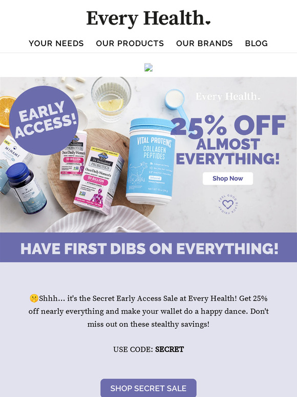 Every Health: SHH: Your Sunrise Early Access Offer Unlocked🔓 | Milled