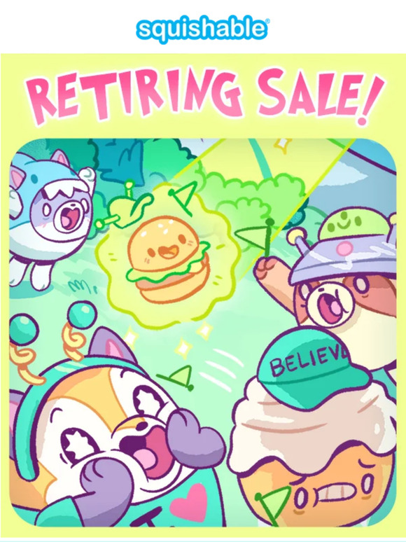 Squishable: Click it or miss it! The 40% off Retiring Sale ends soon! | Milled