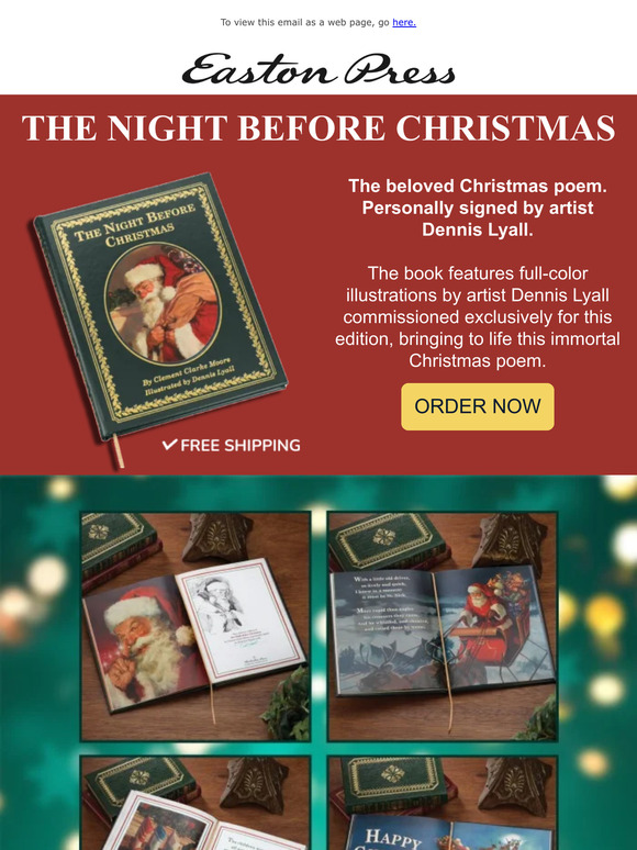 easton press: Unwrap the magic of The Night Before Christmas | Milled