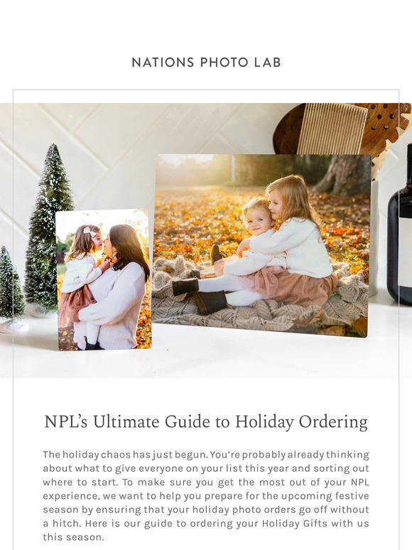Nations Photo Lab: NPL's Ultimate Guide to Holiday Ordering | Milled