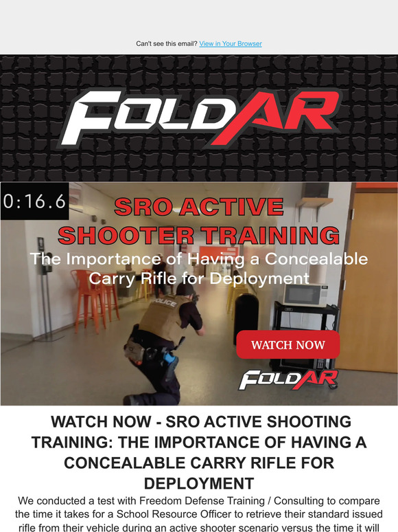 FoldAR: Watch our new video: SRO Active Shooter Training! | Milled