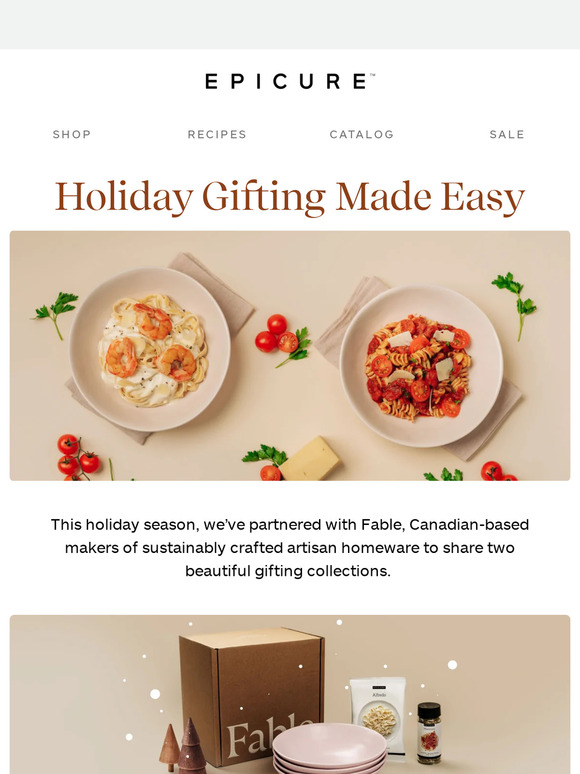 Epicure: Introducing the Epicure x Fable holiday collab | Milled