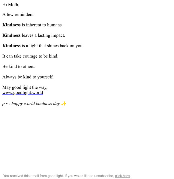 Good Light: Why is kindness so important? | Milled