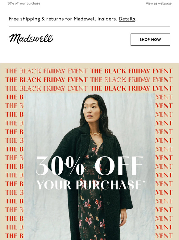 Madewell: Shop Black Friday early | Milled