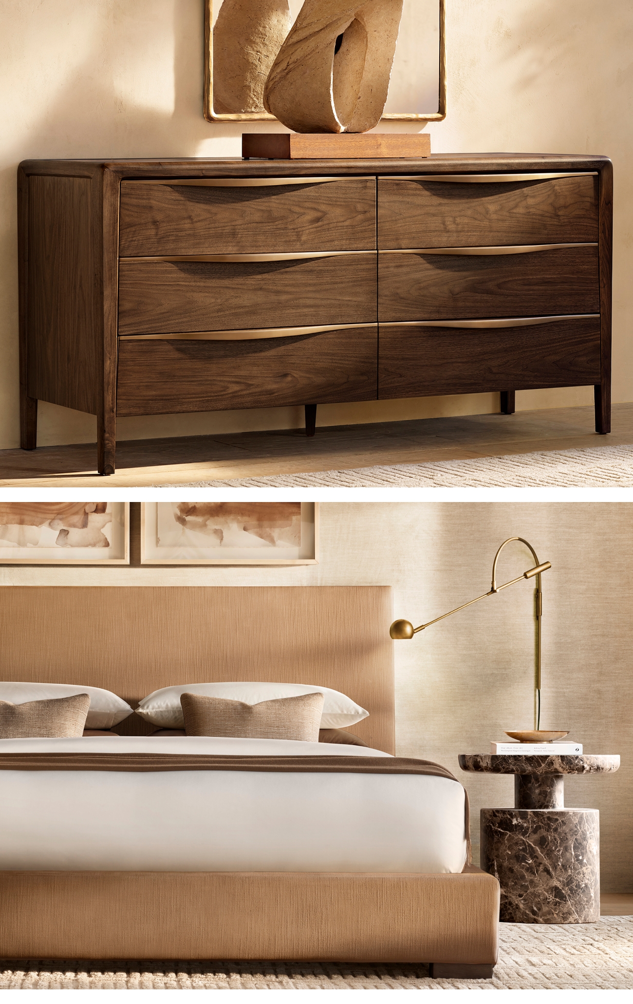 Restoration Hardware: The New Gael Collection. Handcrafted in American Walnut. | Milled