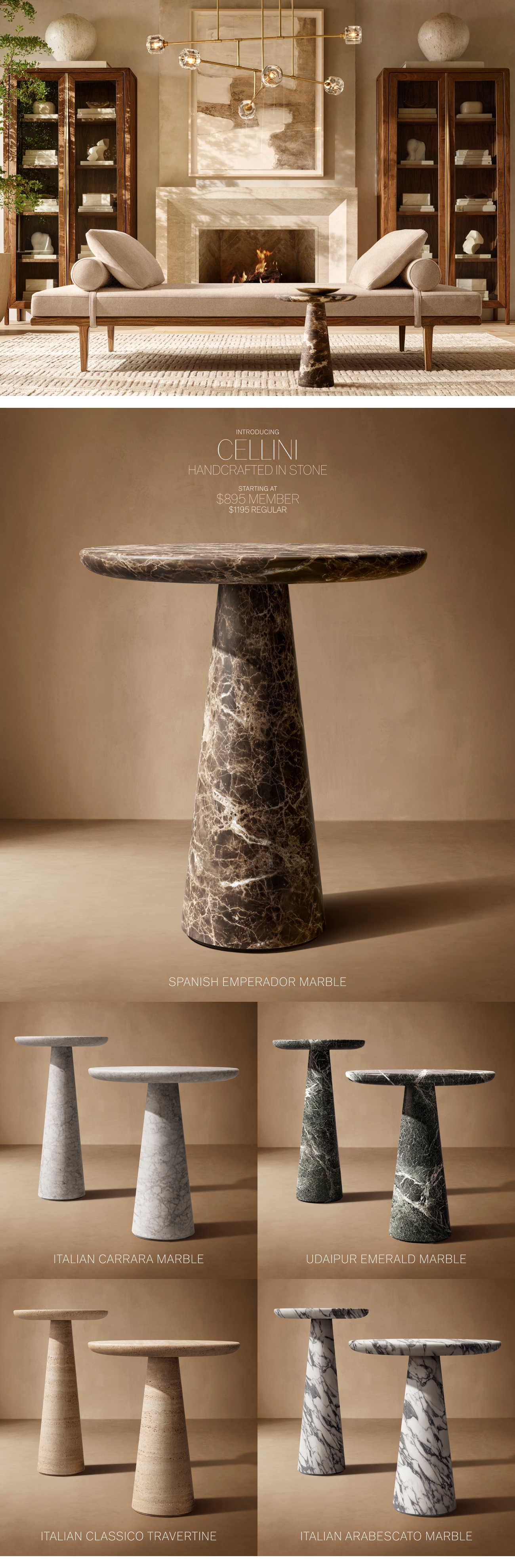 Restoration Hardware: The New Gael Collection. Handcrafted in American Walnut. | Milled