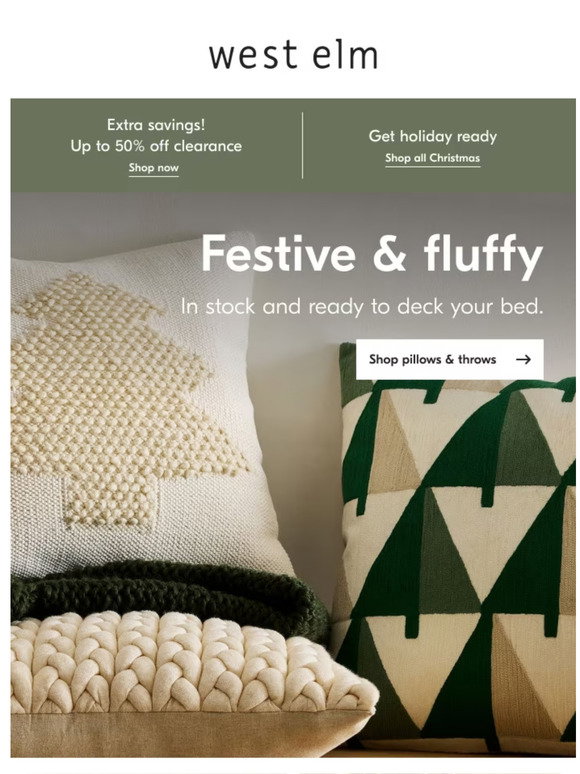 West Elm: Statement pillows and throws with a festive flair | Milled