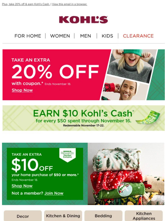 Kohl's: 📣 Calling all hosts! It’s time for new get-together go-tos 😊 ...
